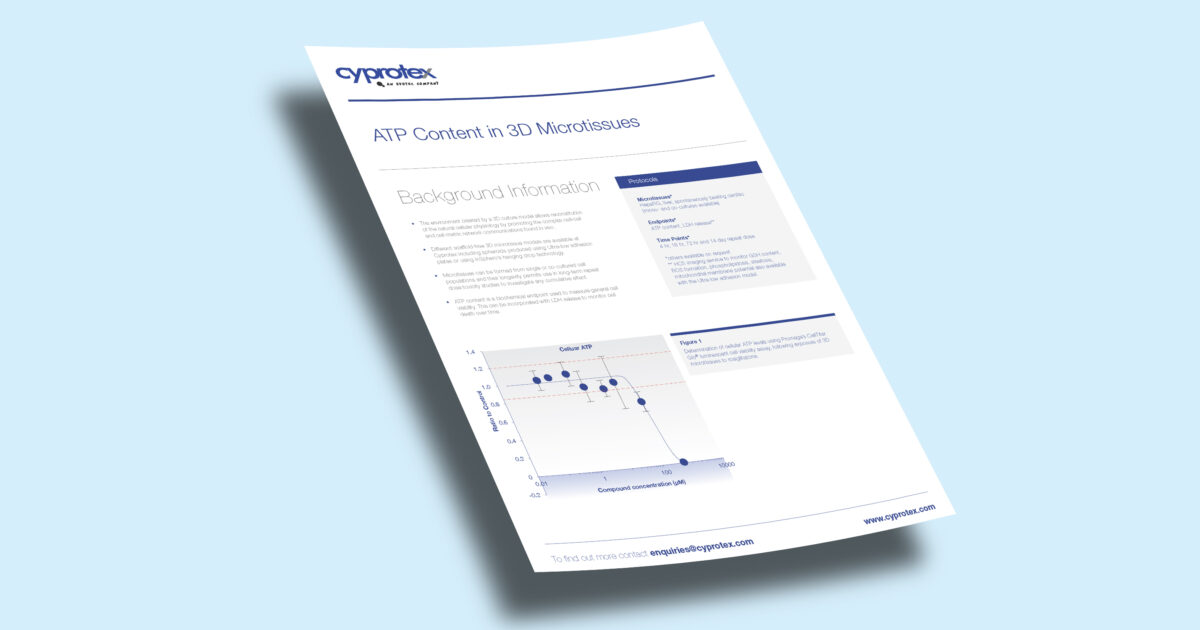 ATP Content in 3D Microtissues Fact Sheet - Evotec