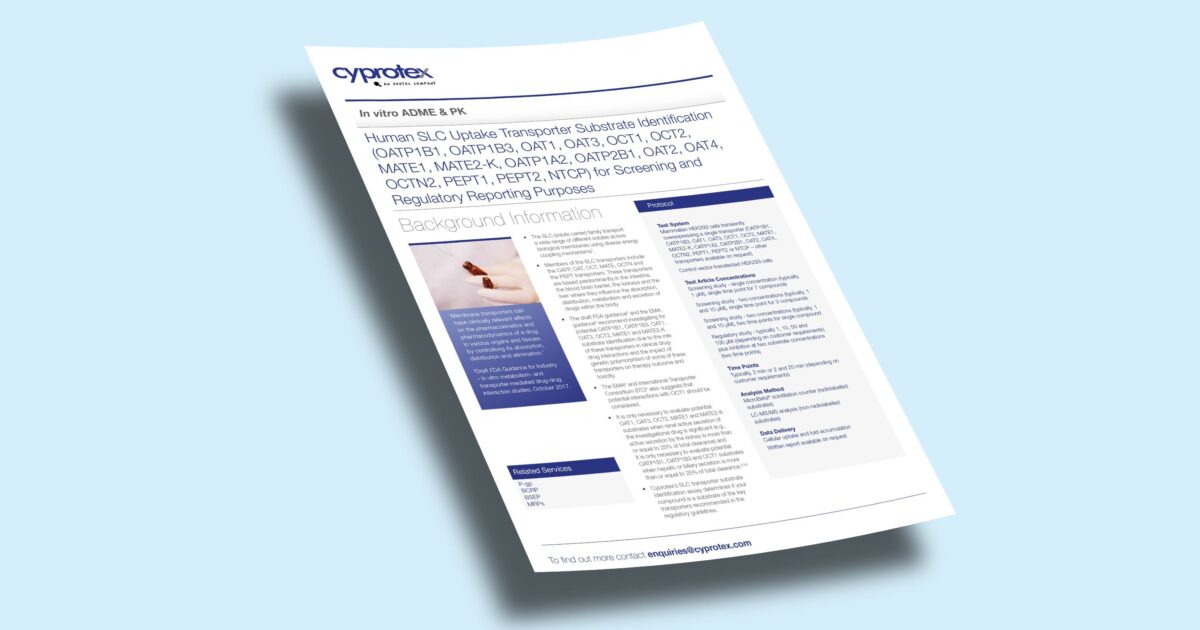 SLC Transporter Substrate Identification Factsheet - Evotec