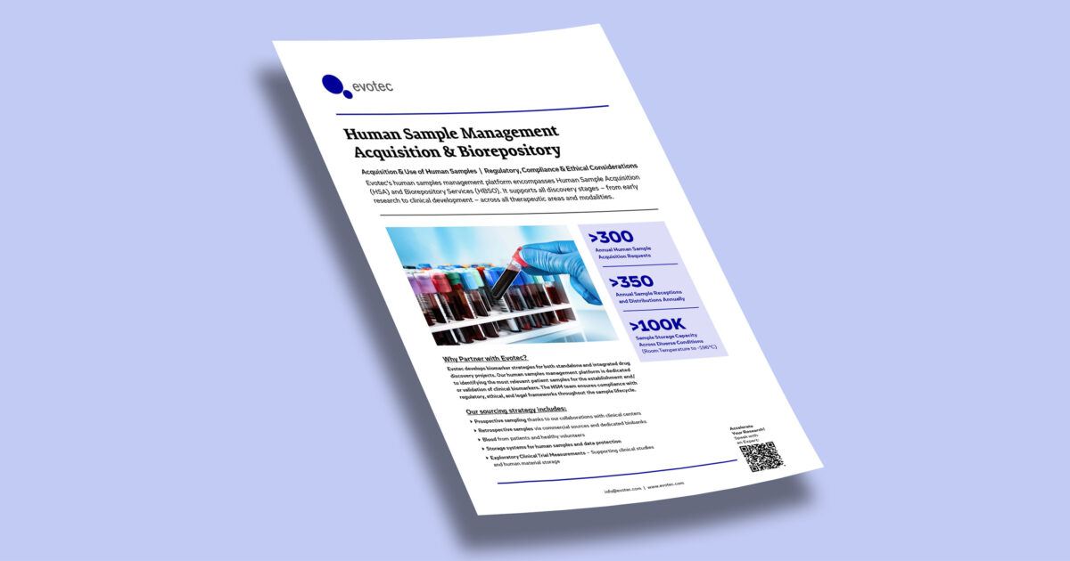 Human Sample Management Acquisition and Biorepository - Evotec