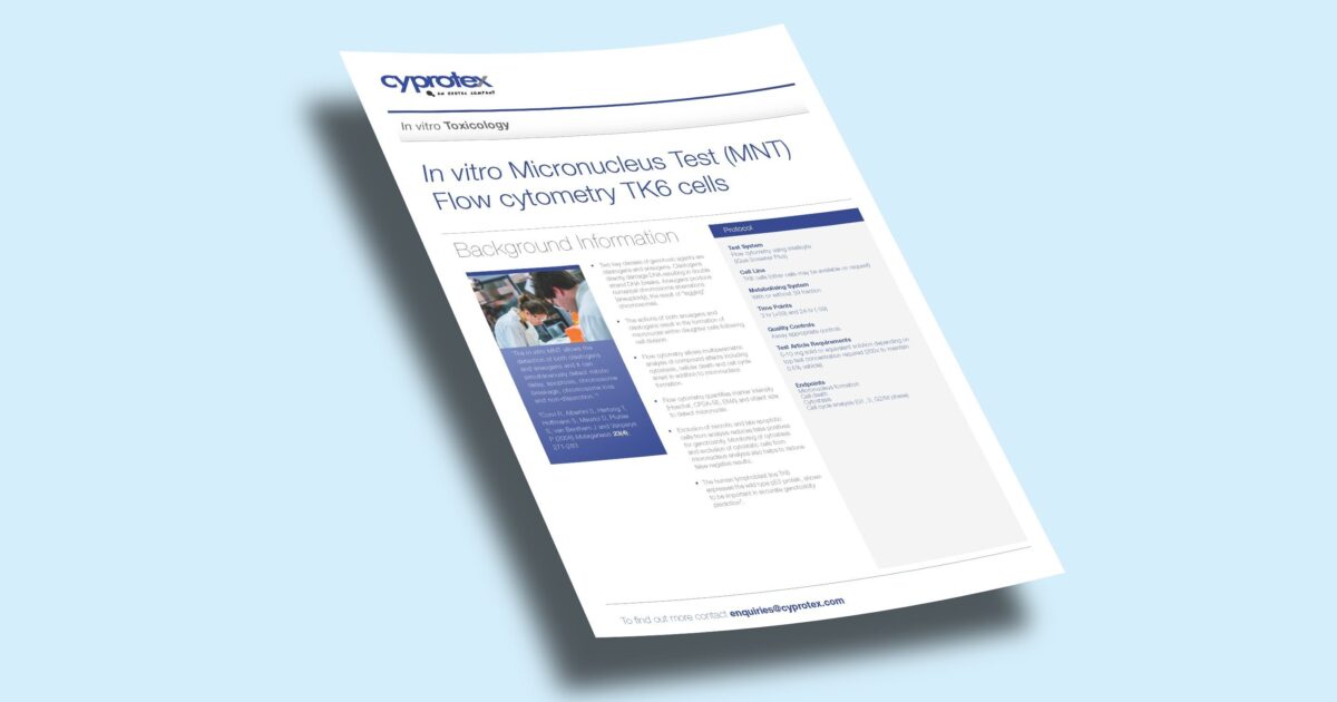In vitro Flow Cytometry Micronucleus Test Factsheet - Evotec