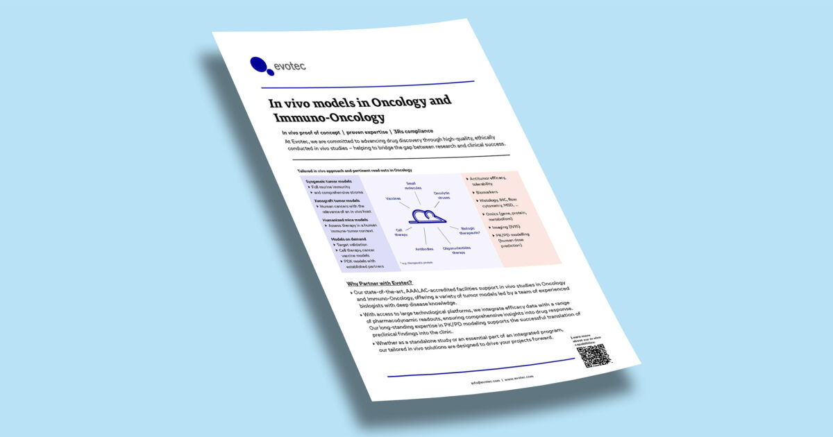 In vivo models in Oncology and Immuno-Oncology - Evotec