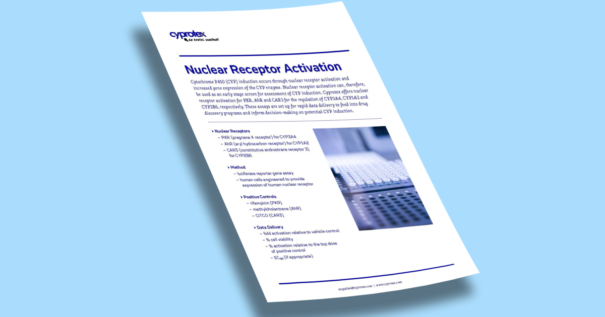 PXR, AhR & CAR3 Nuclear Receptor Activation Fact Sheet - Evotec