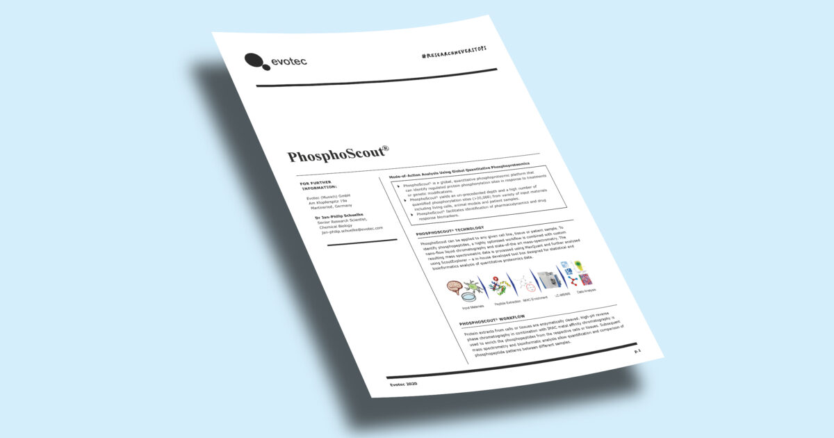 PhosphoScout Capabilities Fact Sheet - Evotec