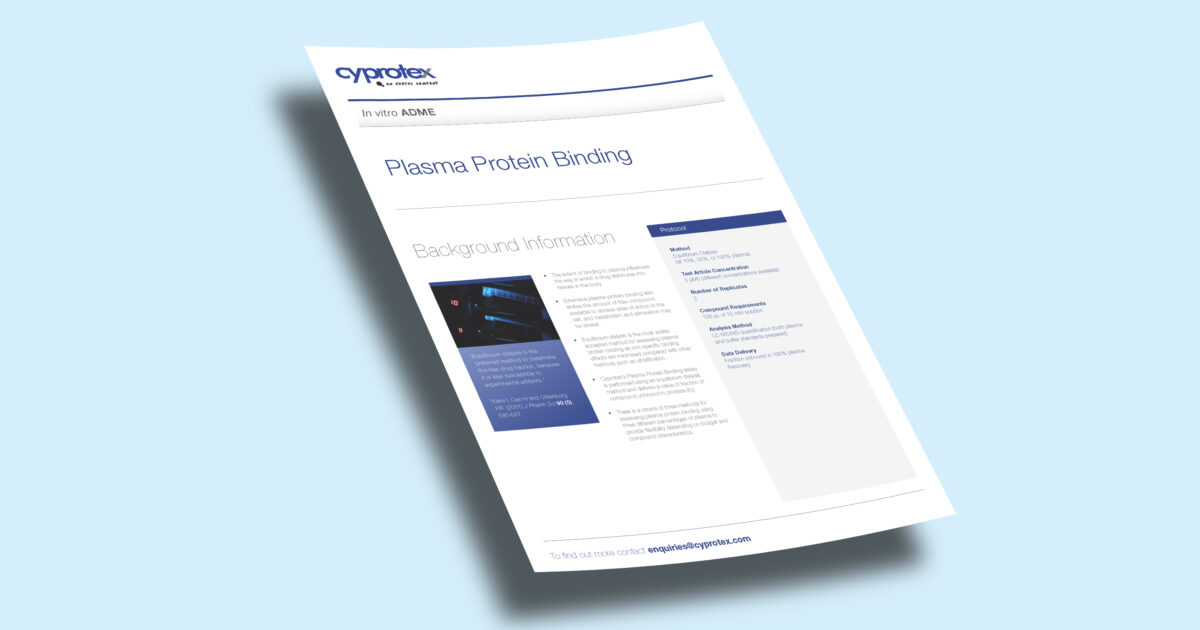Plasma Protein Binding Fact Sheet - Evotec