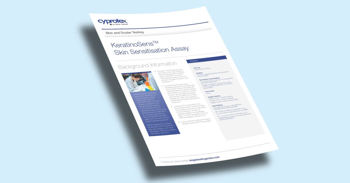 KeratinoSens Skin Sensitization Factsheet - Evotec