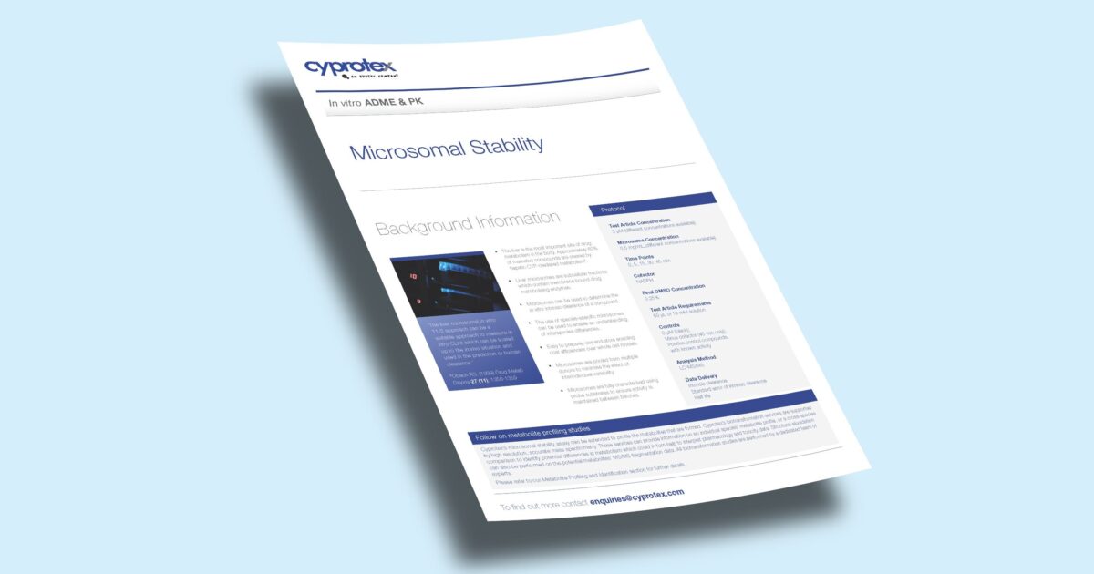 Microsomal Stability Factsheet - Evotec