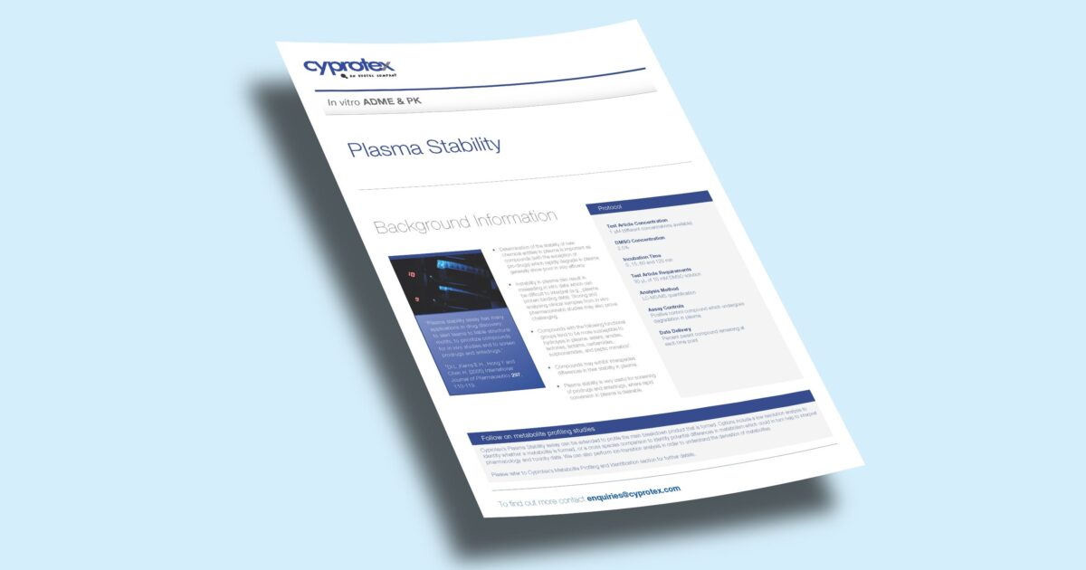 Plasma Stability Factsheet - Evotec