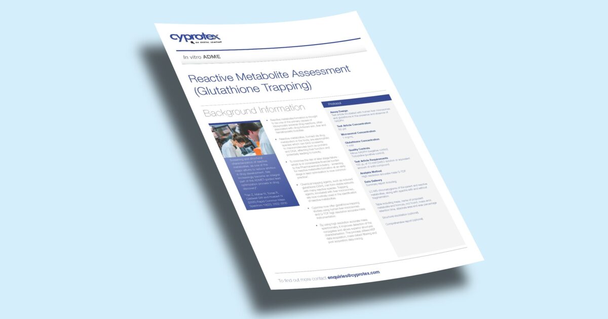 Reactive Metabolite Factsheet Evotec