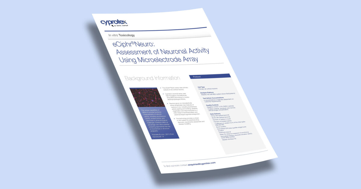 eCiphr Neuro Service Sheet - Evotec
