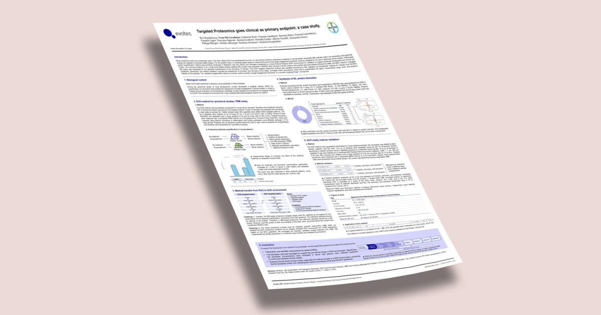 Targeted Proteomics Goes Clinical as Primary Endpoint: A Case Study - Evotec